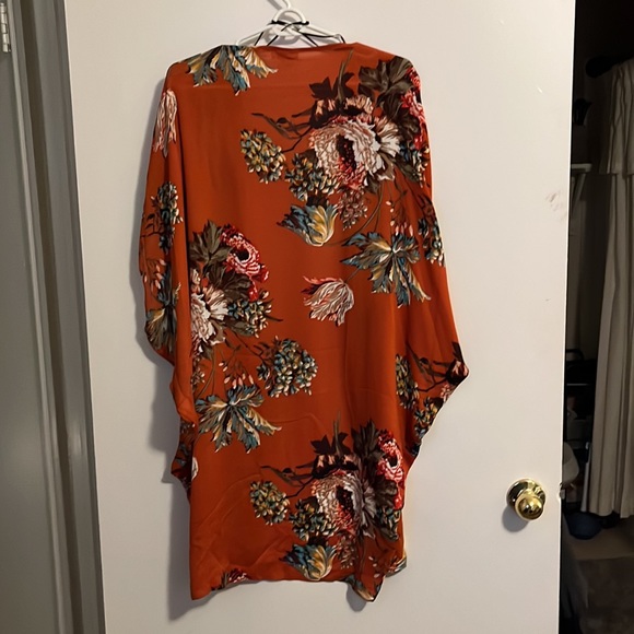 Umgee | Other | Shrug Rust With Multi Color Flowers | Poshmark